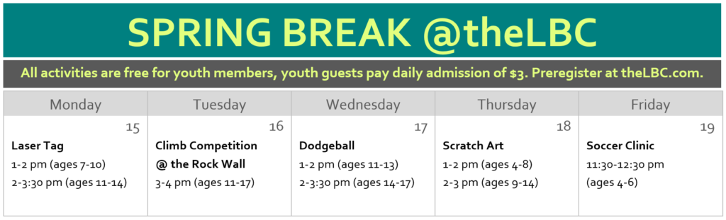 Spring Break Schedule | LBC